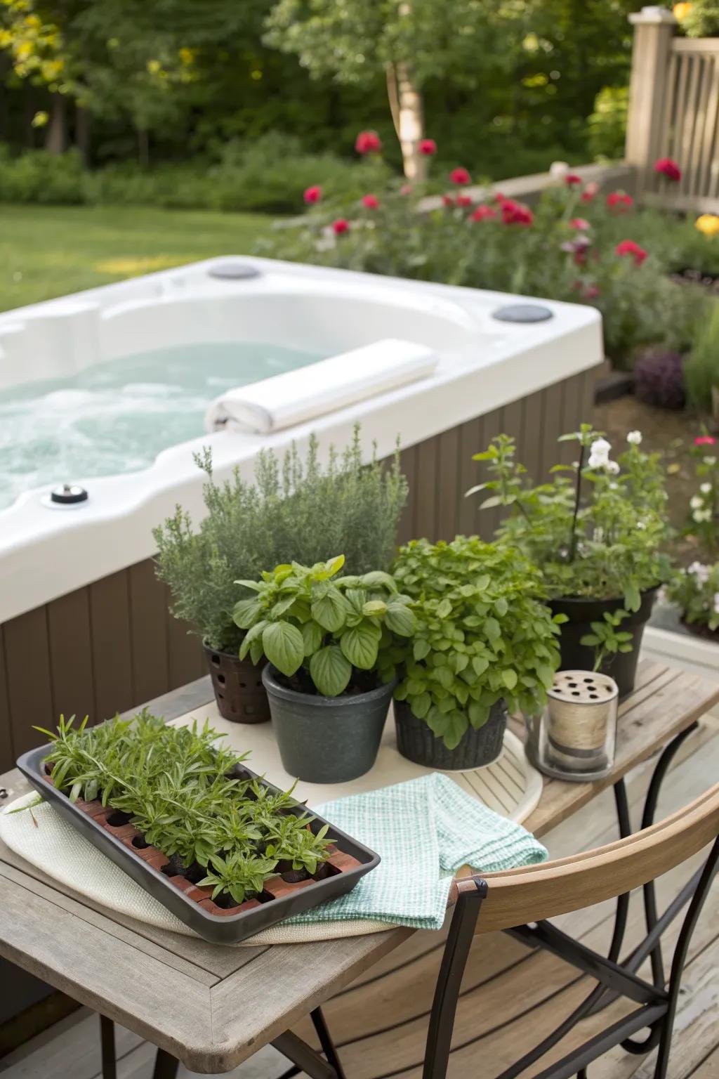12+ Hot Tub Table Ideas: Make Your Outdoor Space More Relaxing