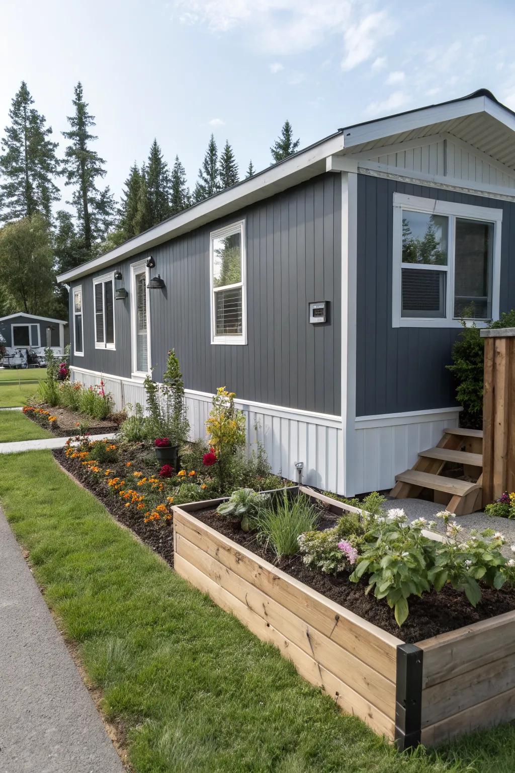 Surprising Mobile Home Wood Skirting Ideas Images