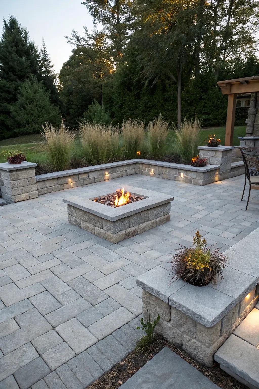 Square Paver Patio with Fire Pit: Fresh Ideas for Your Backyard