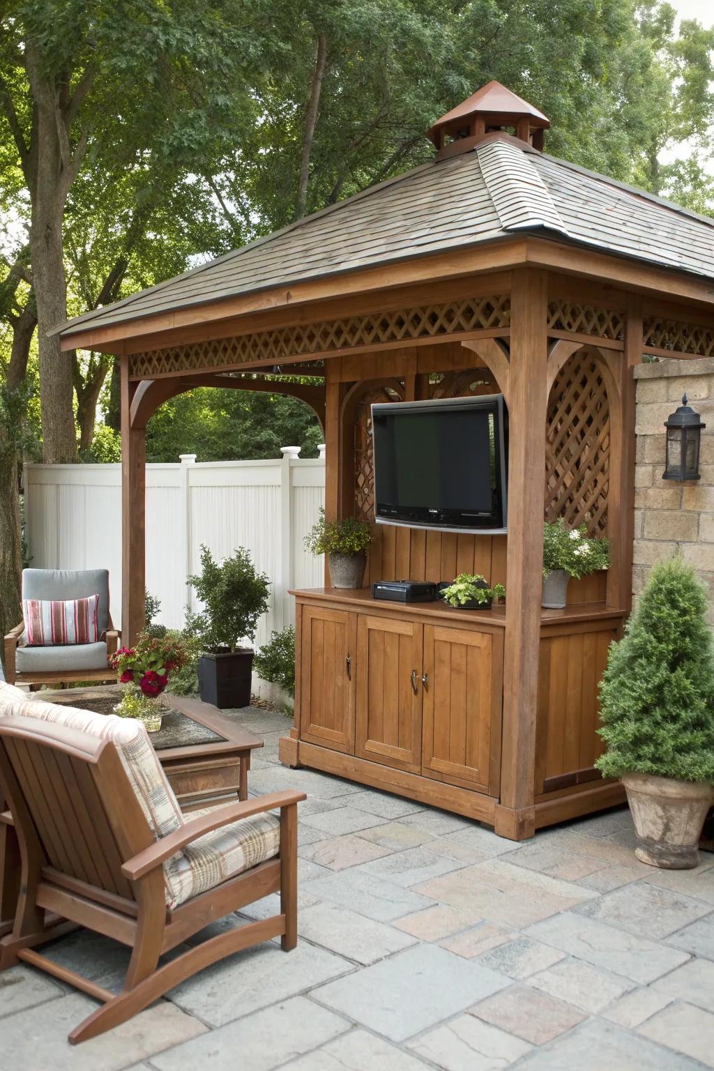 Gazebo TV Mount Ideas: Upgrade Outdoor Movie Nights Easily