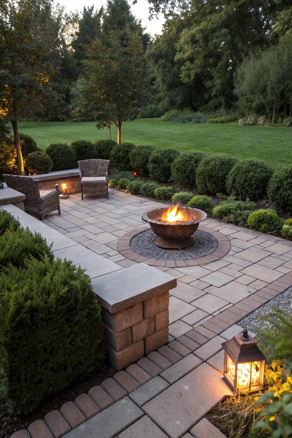 Square Paver Patio with Fire Pit: Fresh Ideas for Your Backyard