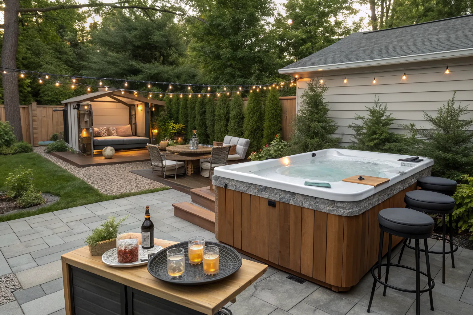 12+ Hot Tub Table Ideas: Make Your Outdoor Space More Relaxing